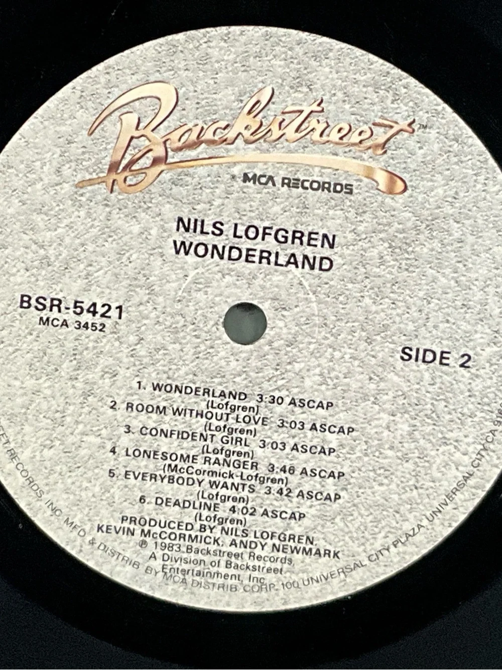 Media | Nils Lofgren Wonderland Lp 1983 Backstreet Records Bsr5421 ...